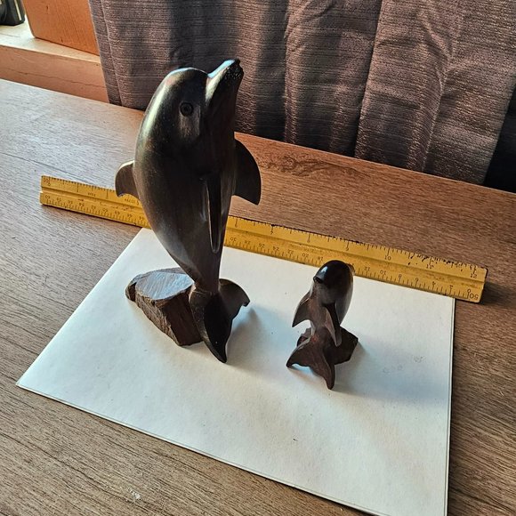 oceans | Accents | Hand Carved Wooden Dolphins | Poshmark